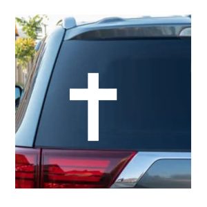 Cross Window Decal Sticker | Custom Made In the USA | Fast Shipping