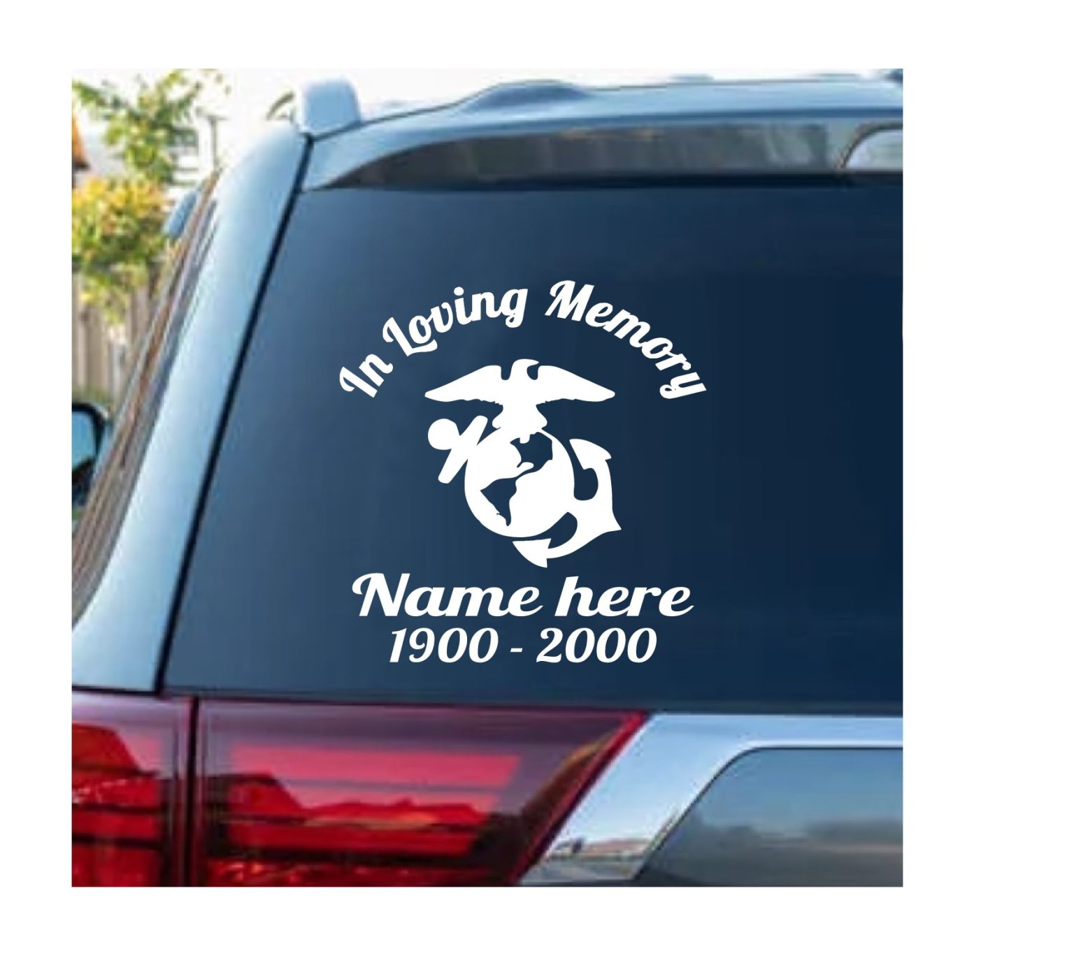 In Loving Memory Marines Ega Decal Sticker | Custom Made In the USA ...